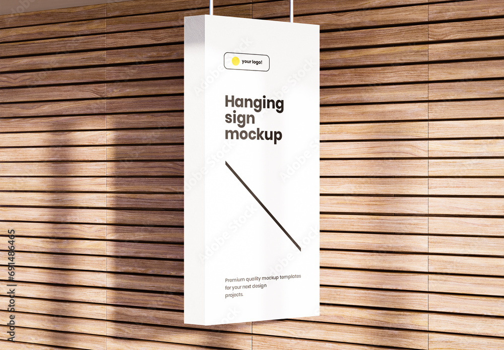 Rectangle Hanging Sign Mockup Stock Template | Adobe Stock