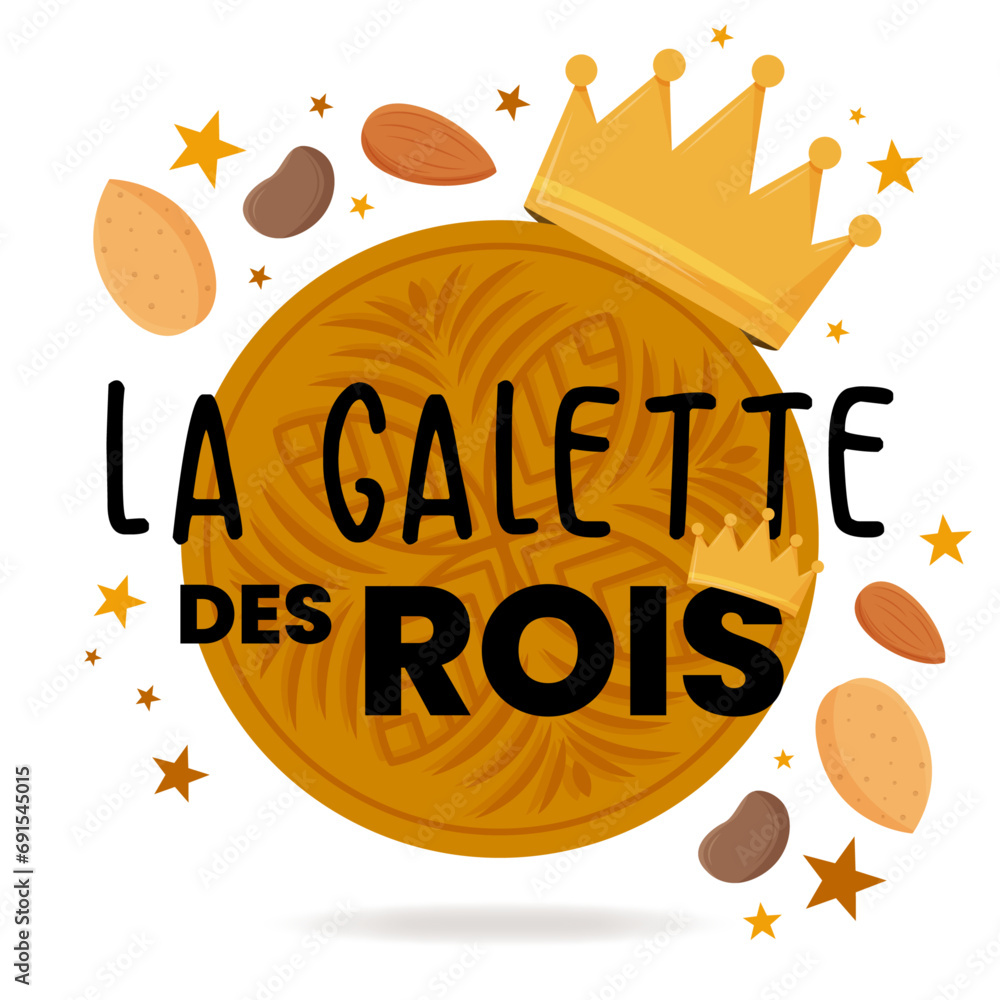 Galette des rois - Bannière pour célébrer l'Épiphanie - Illustrations ...