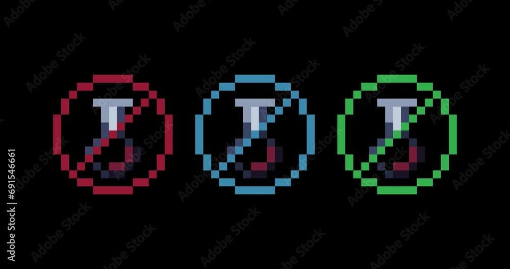 Black screen of no potion , no potion icon bits pixel slowly appeared ...