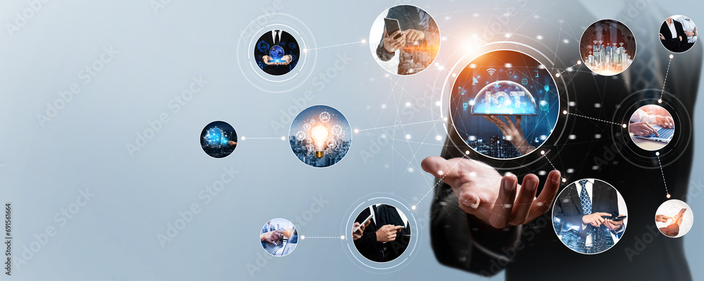 Communication technology , smart connection IOT and people network ...