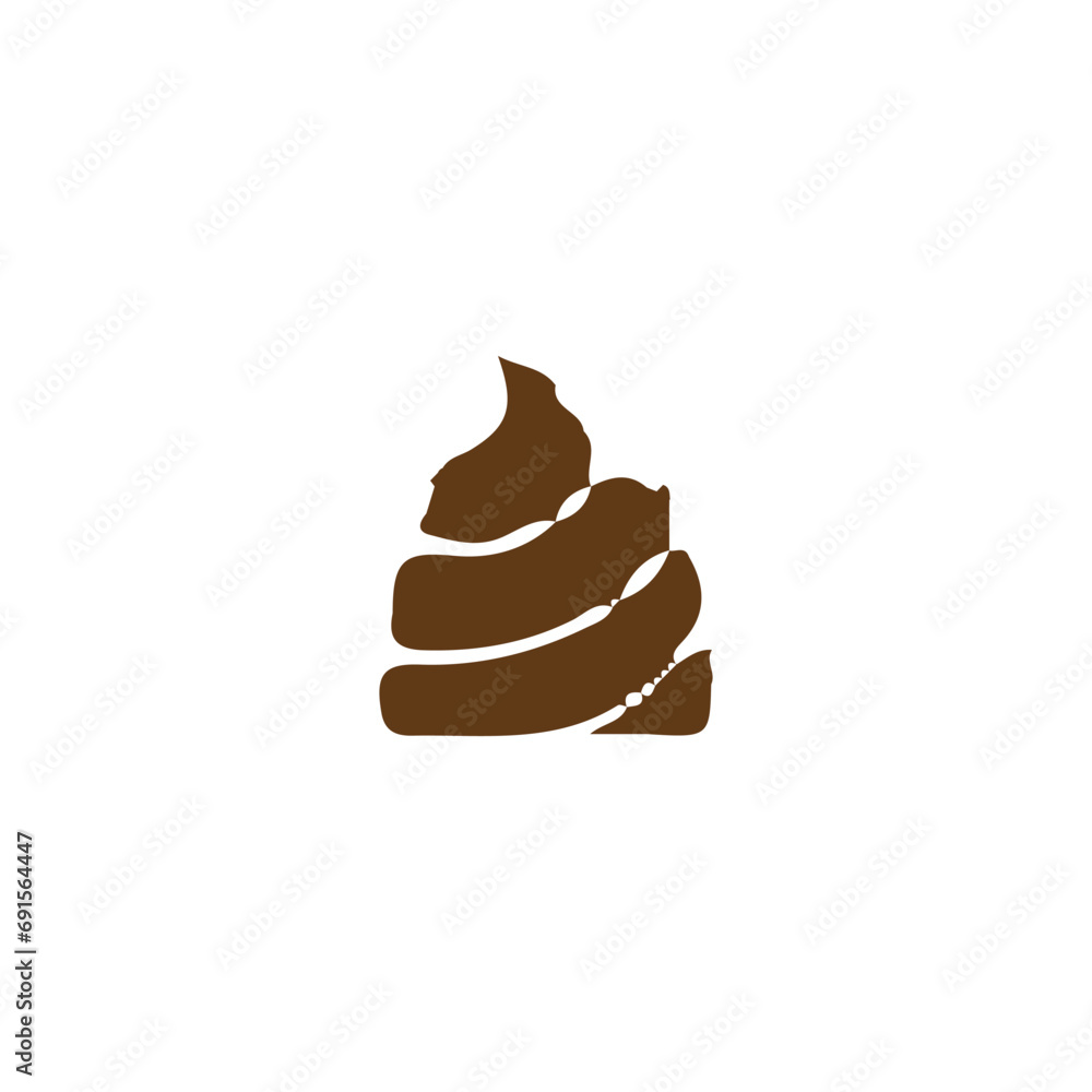 Shit icon. Simple style shit poster background symbol. Shit brand logo ...