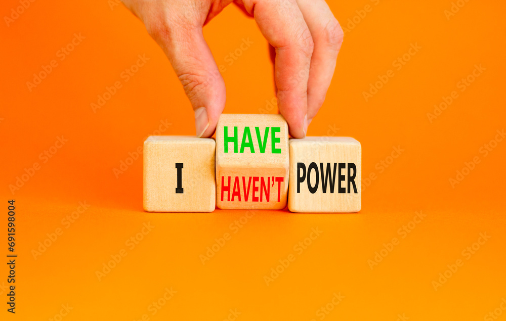I have or not power symbol. Concept word I have or have not power on ...