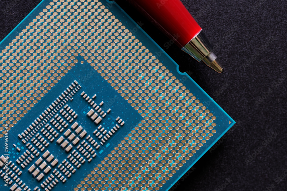 Modern powerful multi-core personal computer processor compared to the ...