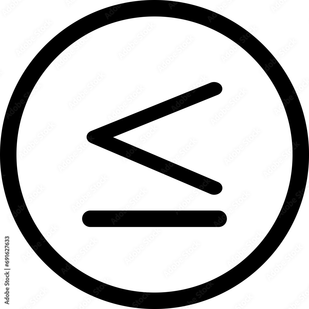 Is less than or equal to sign Add item / positive sign art icon for ...