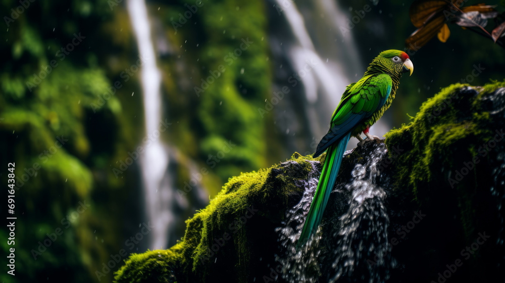 Dominica's volcanic, forested mountains, with a focus on the lush ...