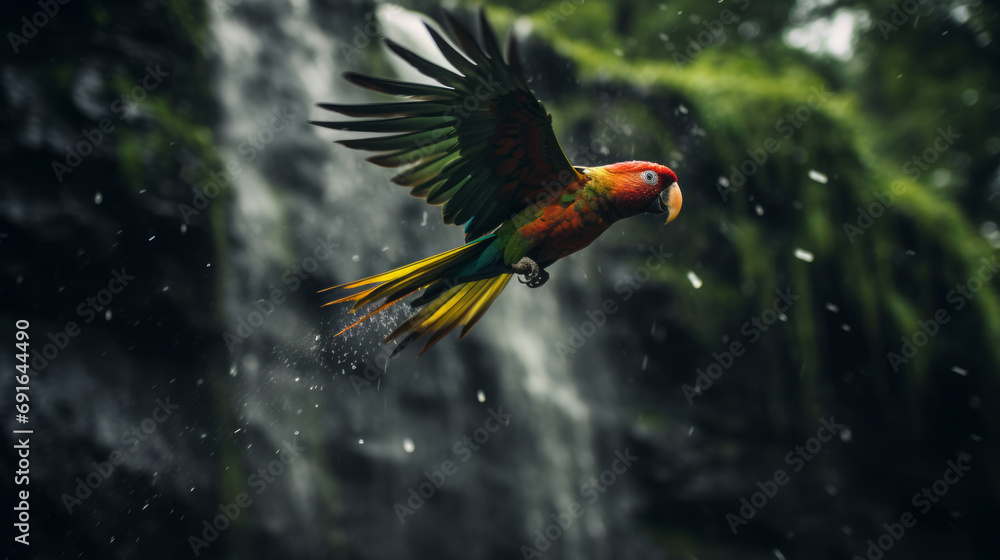 Dominica's volcanic, forested mountains, with a focus on the lush ...