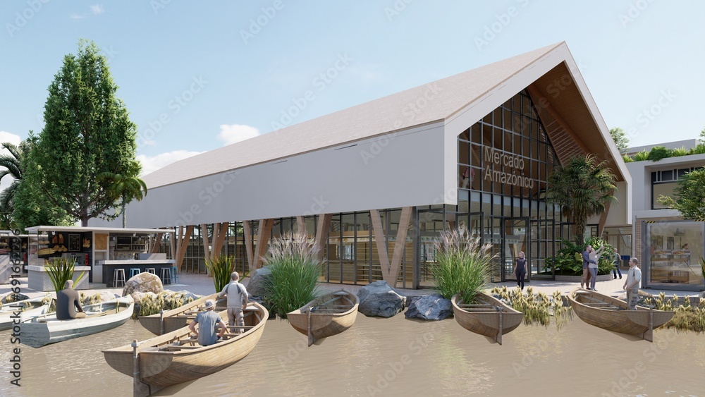 Cultural reinterpretation center, space seen from above, master plan ...