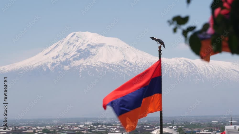 Armenian flag military cementary. Nagorno-karabakh conflict, Azerbaijan ...