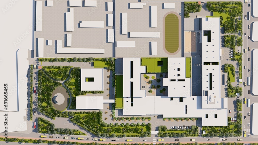 Hospital architecture, hospital architecture, minimalist volumes of ...