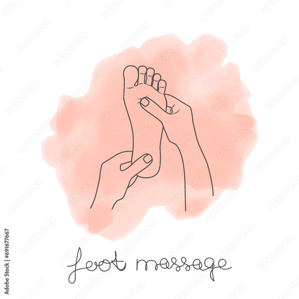 Foot massage concept. Inspection, prevention reflexes and therapy. The ...