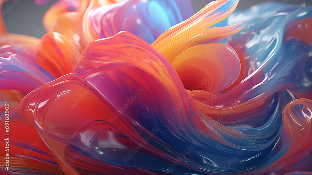 Colorful flower, in the style of fluid transitions, photorealistic ...