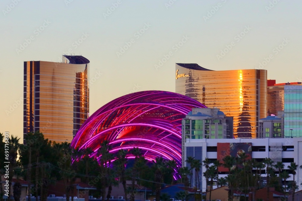 The Sphere in Las Vegas - It’s a 18,000 seat spherical shaped ...