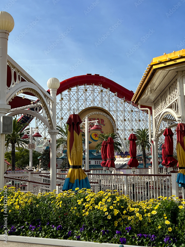 Pixar Pier attractions at Disneyland's California Adventure park Stock ...