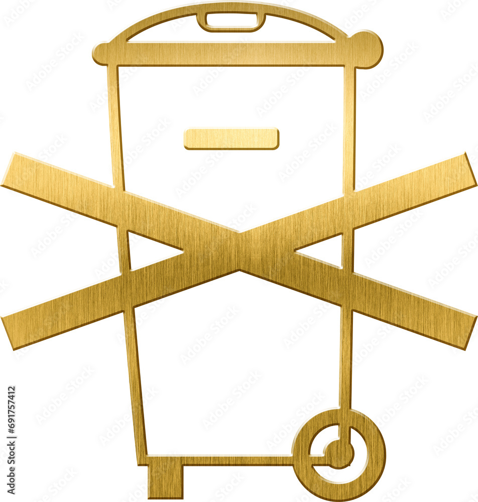 Do Not Recycle Packaging and Recycling Symbol Indicating Non-recyclable ...