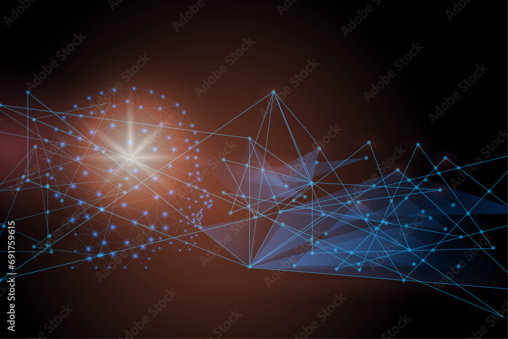 Human head, triangle lines, particles, energy relativity of quantum ...