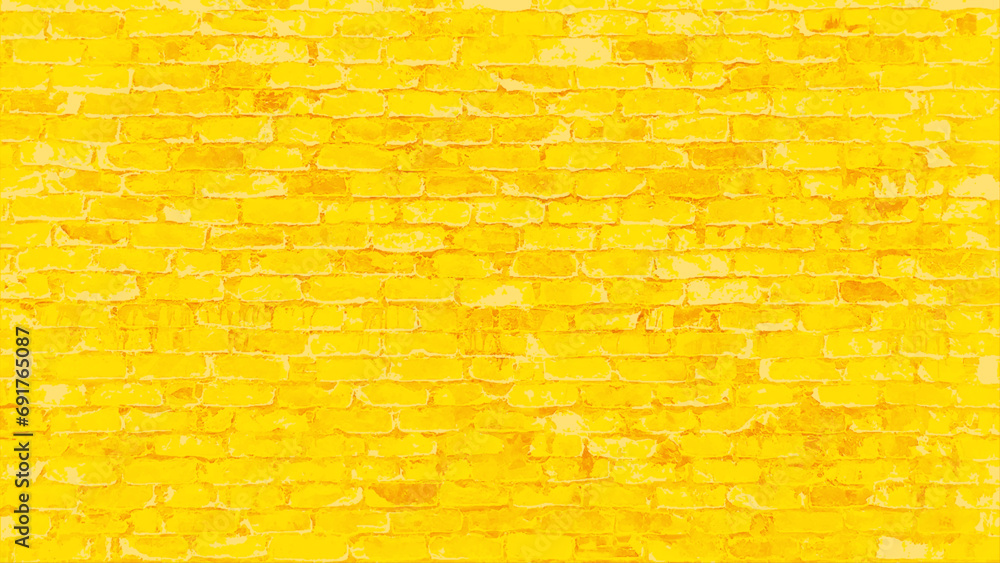Yellow brick wall texture background Stock Vector | Adobe Stock