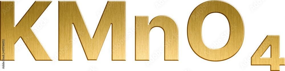 Golden Inorganic Chemical Formula KMnO4 - Potassium Permanganate Stock ...