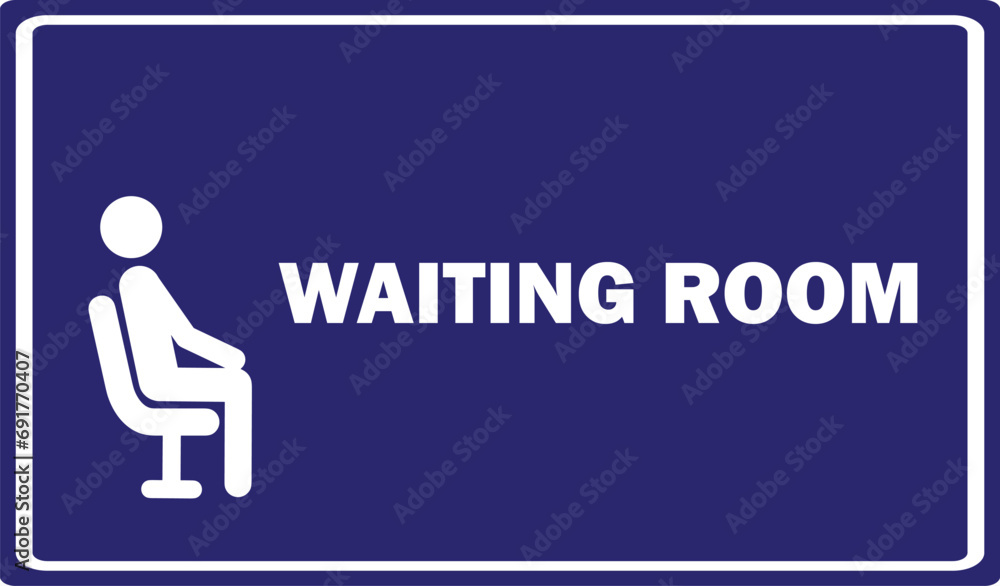 Waiting symbol| Waiting Area sign green color | Waiting room vector ...