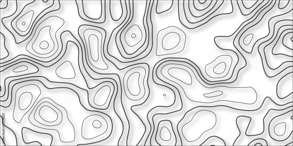 Topographic Retro topographic map Vector Patterns. Sea depth ...
