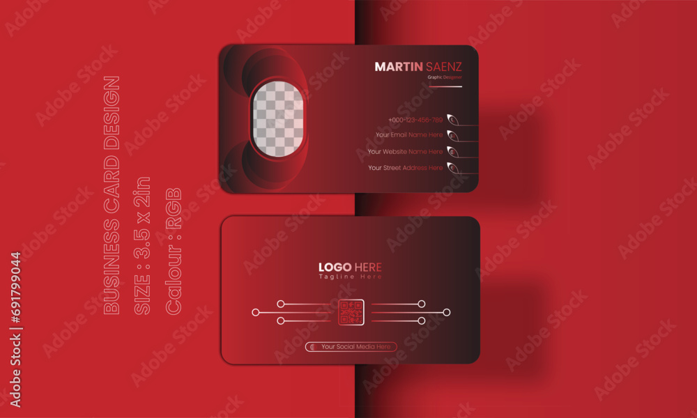 Professional Business Card, Personal visiting card, Modern business ...
