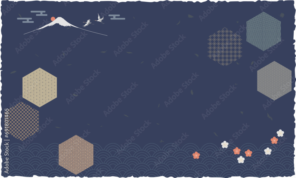 This illustration is a traditional Japanese pattern. It can be used as ...