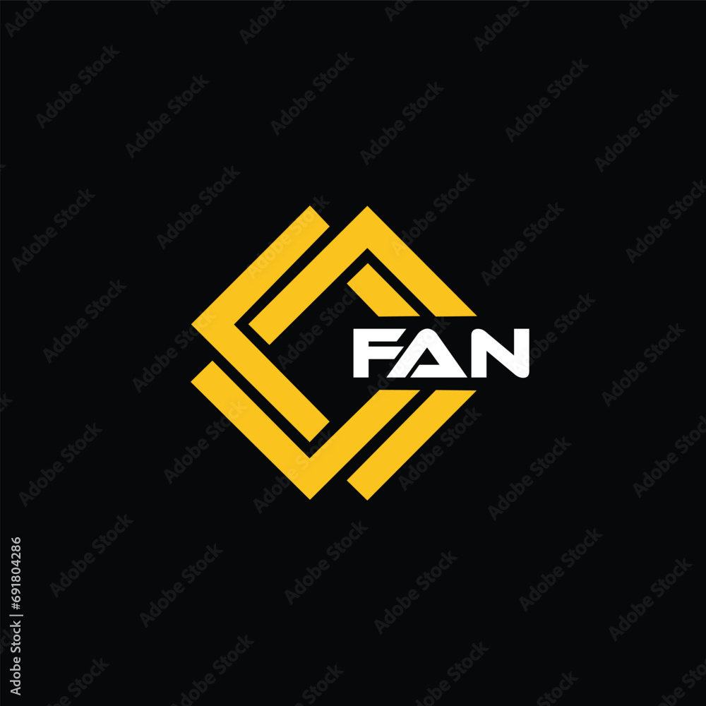 FAN letter design for logo and icon.FAN typography for technology ...