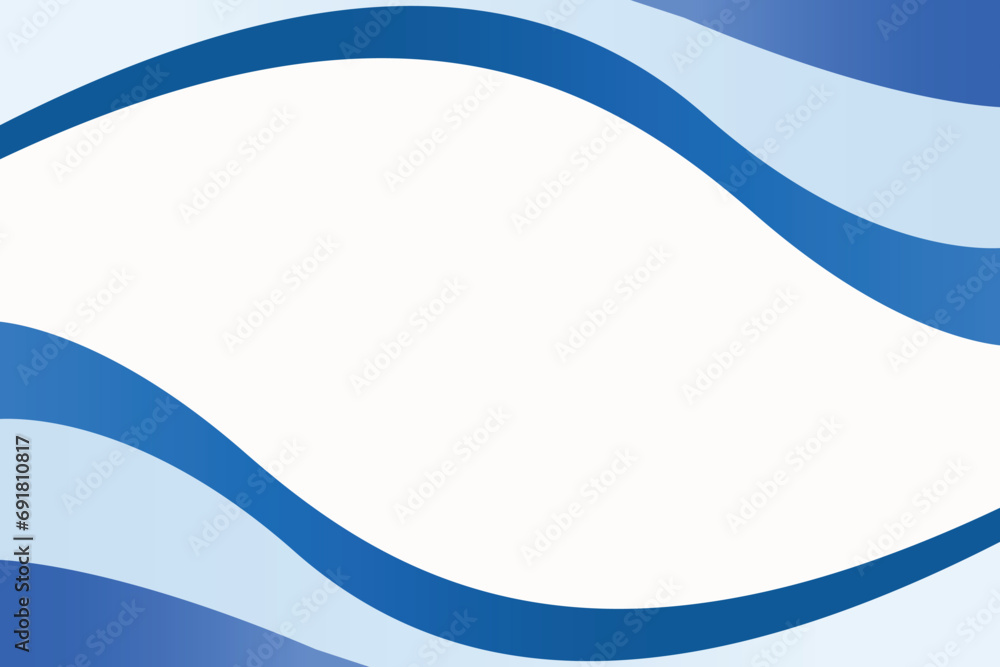 Abstract blue waves geometric frame border background vector. Modern ...