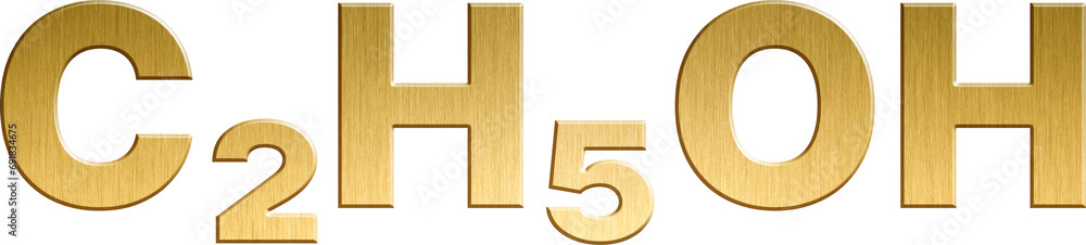 Ethanol - C2H5OH Sparkling Gold Organic Chemical Formula Stock Photo ...