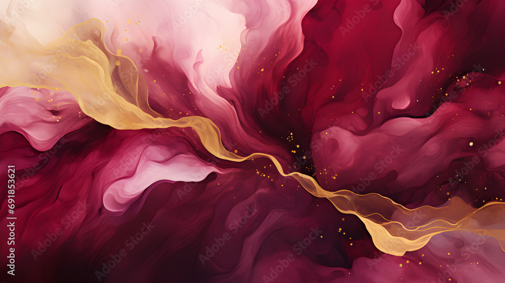 Maroon glitter gold marble effect design Stock Photo | Adobe Stock