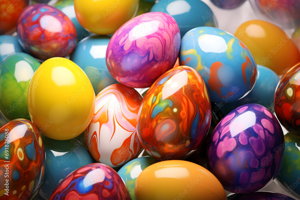 easter card, easter bunny with eggs, easter eggs and flowers, easter eggs in a basket, easter ...