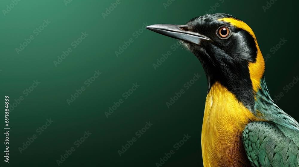 European Green Woodpecker Picus Viridis Sitting, HD, Background ...