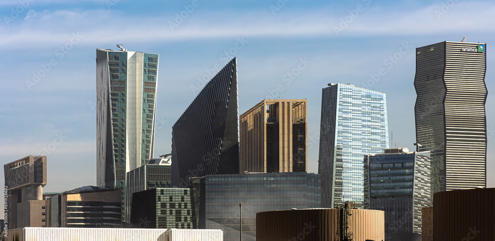 Riyadh, Saudi Arabia, KSA - December 12, 2023 buildings in the new King ...