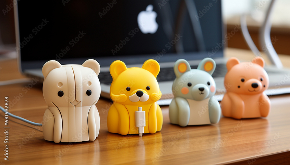 Design 3D-printable cable holders shaped like cute animals to keep ...