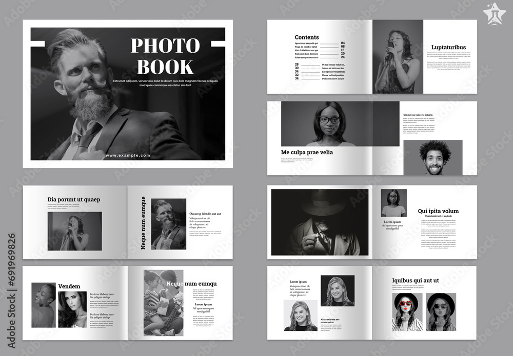 Photo Book Magazine Stock Template | Adobe Stock