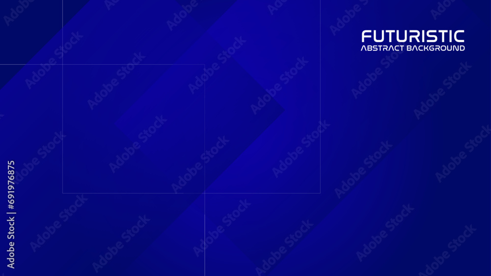 Dark blue abstract background with shiny geometric shapes and shadows ...