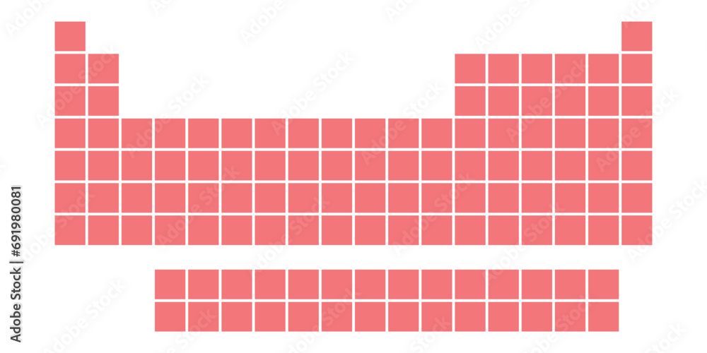 Empty periodic table of elements in chemistry. Scientific resources for ...