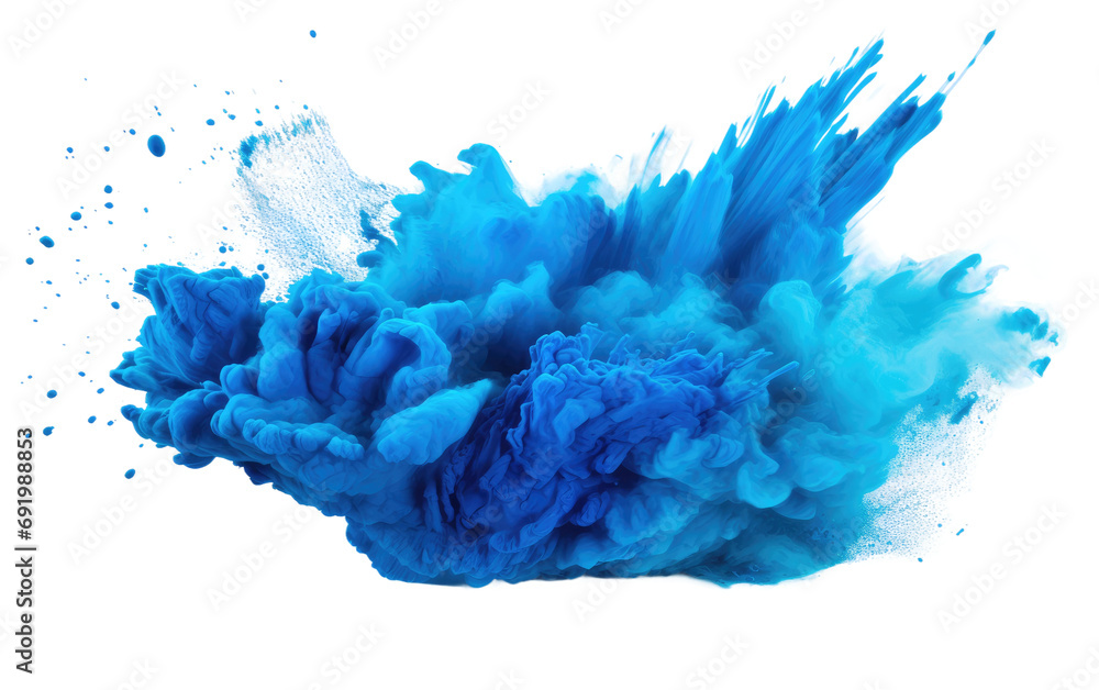 Bright Blue Explosion Blast on White or PNG Transparent Background ...