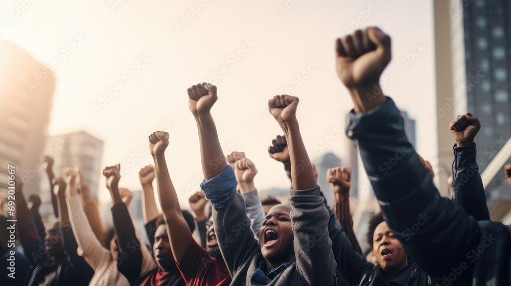 Movement for equality and justice with this powerful image of a diverse ...