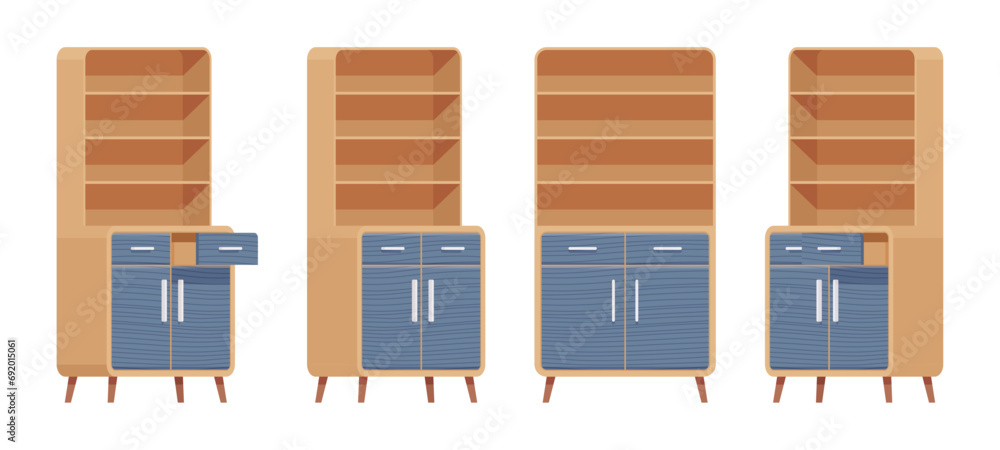 Cupboard nice set, storage kitchen pantry, cabinet or buffet ...