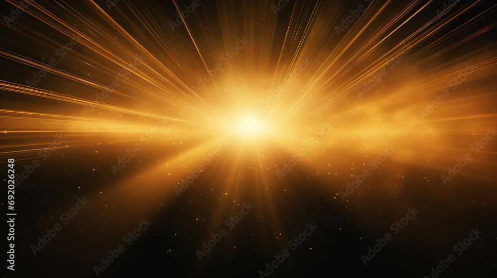 Light transition lens flare, sun rays light effects, overlays. Golden ...