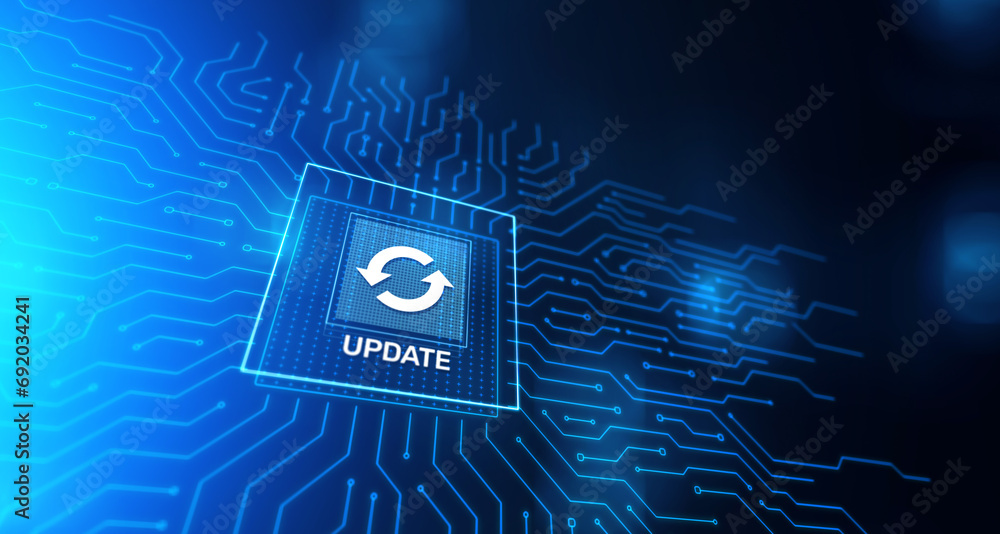 Photo Update System Upgrade Software version technology concept on ...