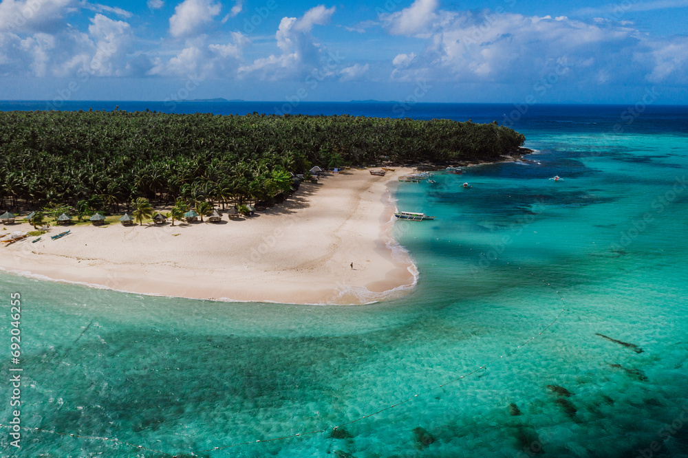 Daku island view from the sky. shot taken with drone above the ...