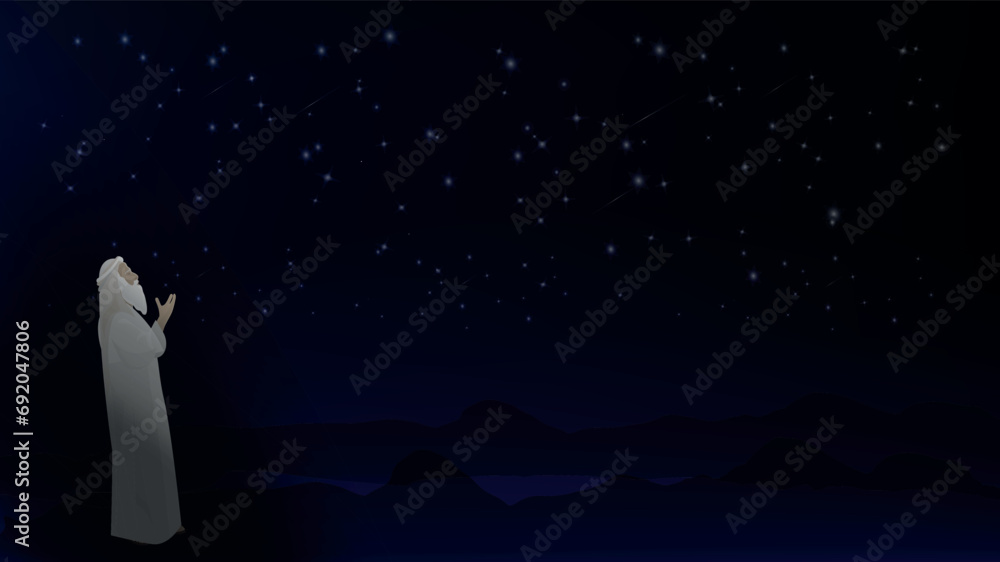 Abraham, And he brought him outside and said, Look toward heaven, and ...