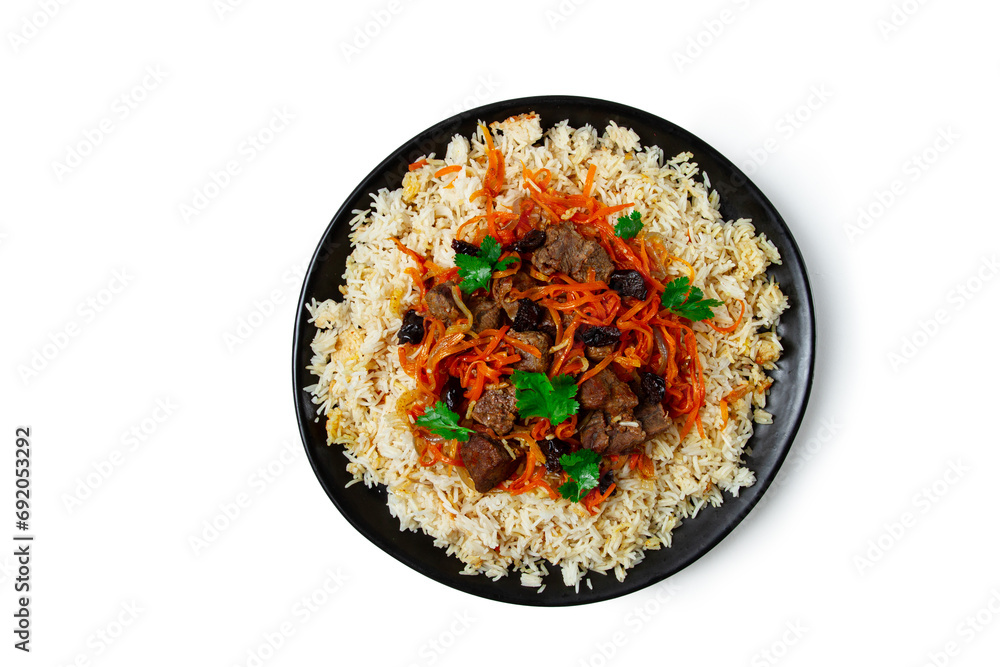 Kabuli pulao, pilaf, the national dish of Afghanistan, rice with meat ...