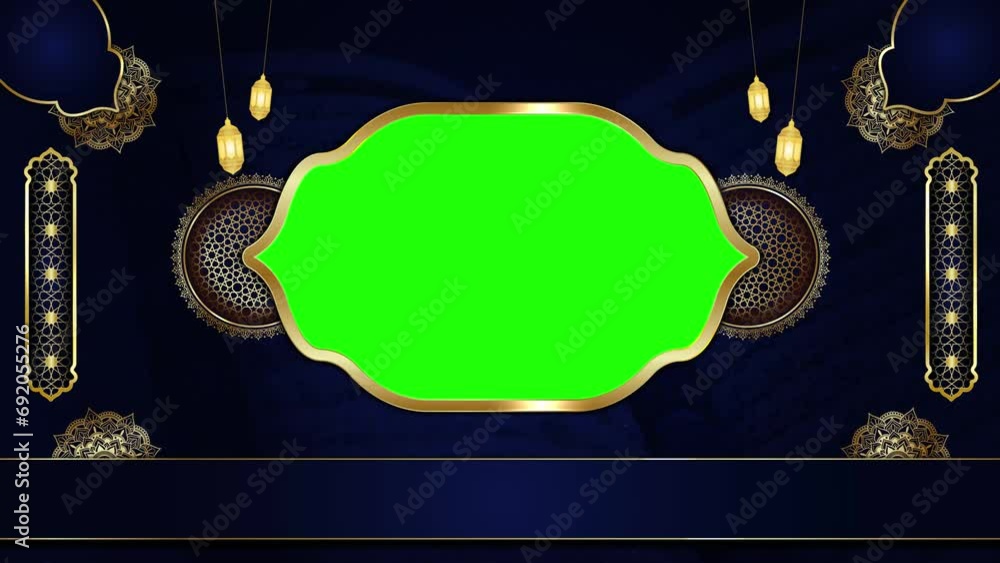 luxury blue islamic background , islamic design video template for the ...