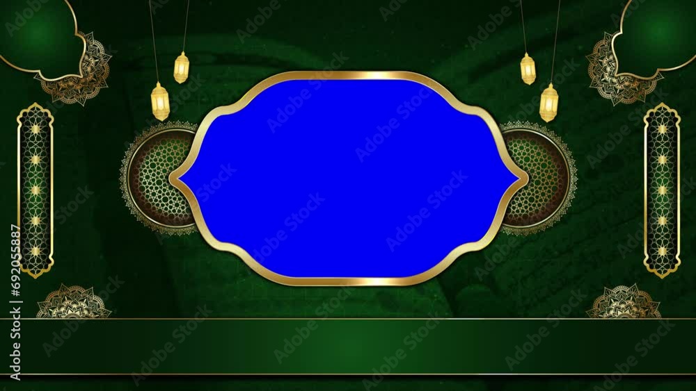 luxury green islamic background , islamic design video template for the ...