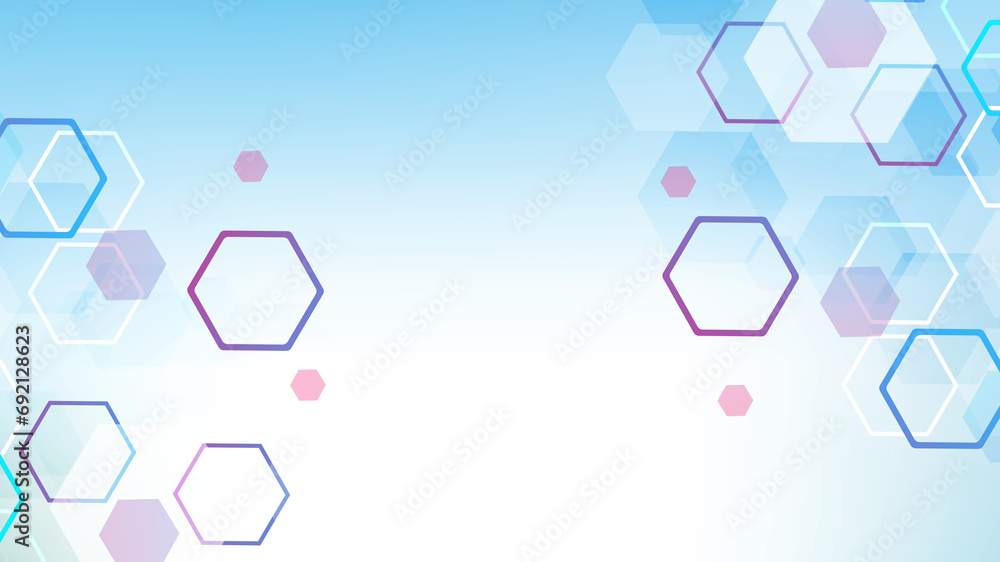 Modern health care abstract background with lines, dots and hexagons ...