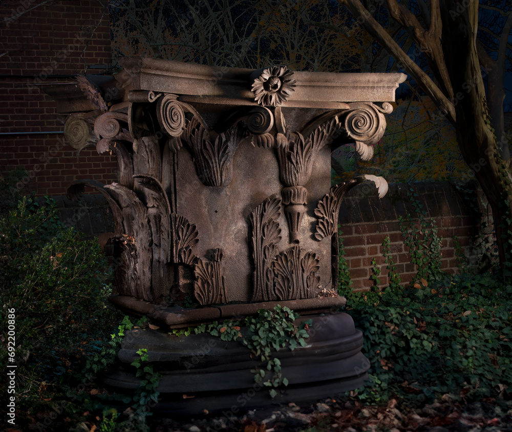 Replica of an Ionic capital from the Erechtheion, an ancient Greek ...