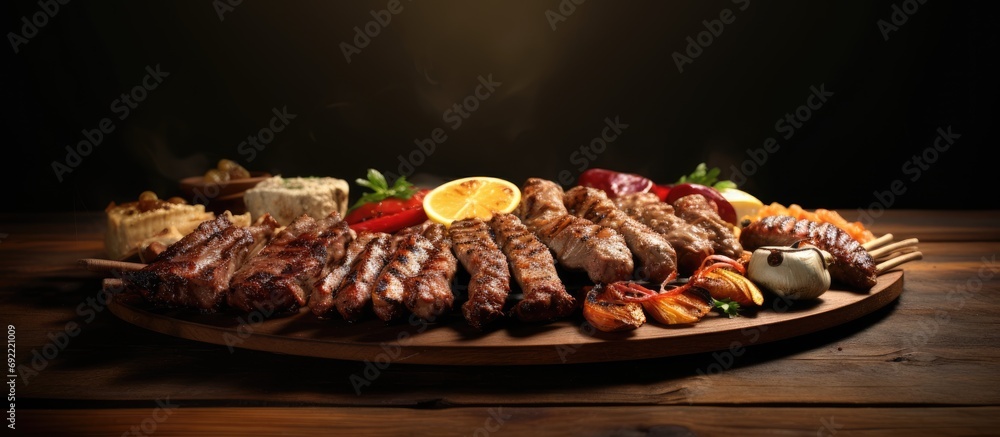 Arabic grilled arabic food dishes kebab dolma mansaf shawarma Turkish ...