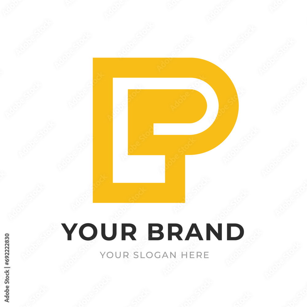 Set of Letter LP, PL, L, P Logo Design Collection, Initial Monogram ...